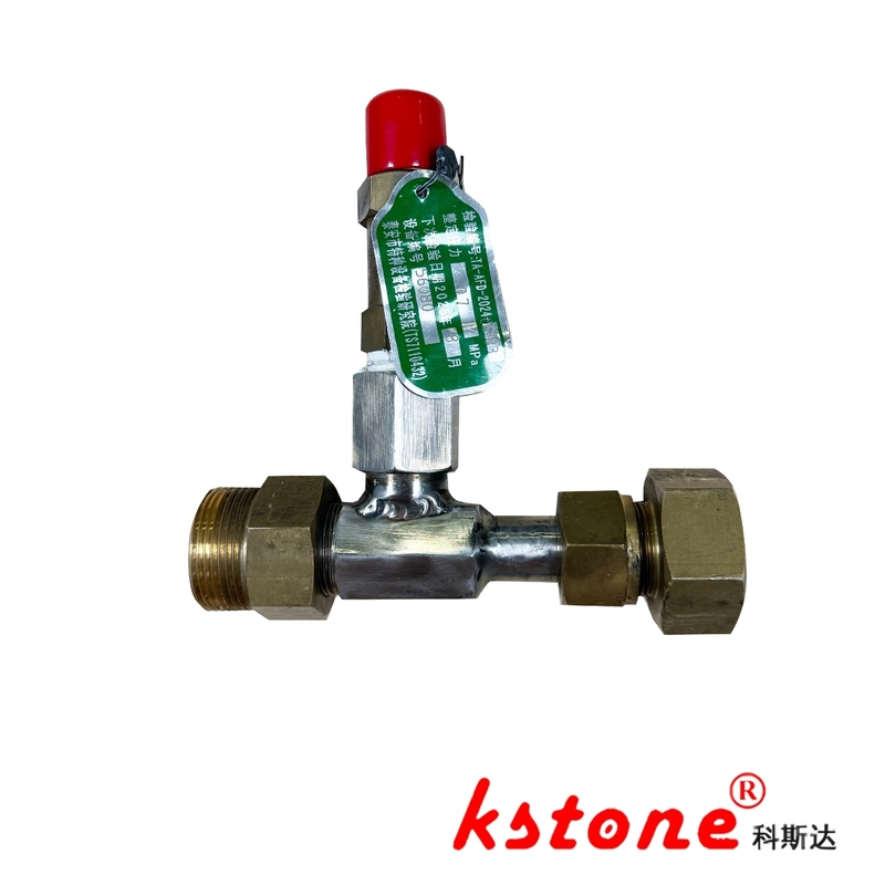 Spring-Loaded Safety Valve, Customizable Pressure Limit & Threads, 0.7 ...